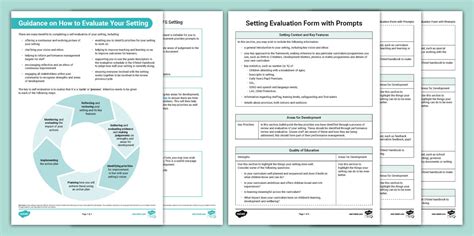 Eyfs Setting Evaluation Form Twinkl Teacher Made