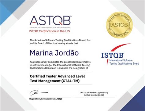 Istqb Testmanagement Qa Astqb Softwaretesting Marina Jordão 20