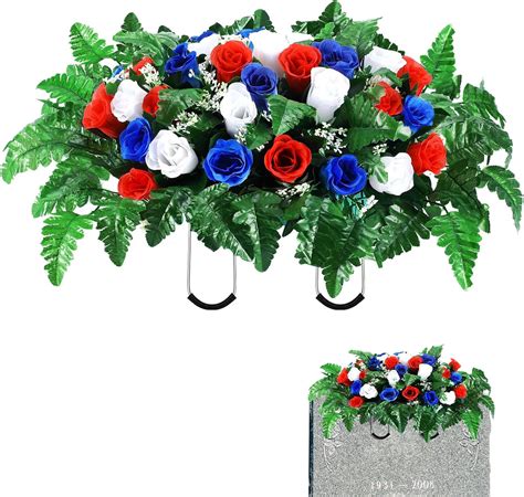 Solsew Headstone Flower Saddle Artificial Cemetery Flowers