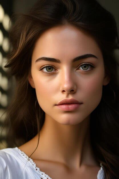 Woman With Necklace On Her Neck And White Shirt Generative Ai Premium Ai Generated Image