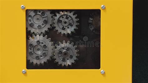 Gears Cogs Machine Turning Stock Footage Video Of Open 340220086