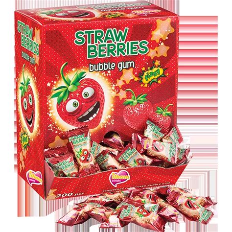 Strawberry Flavoured Fizzy Powdered Bubble Gum Products — İlham Sweets