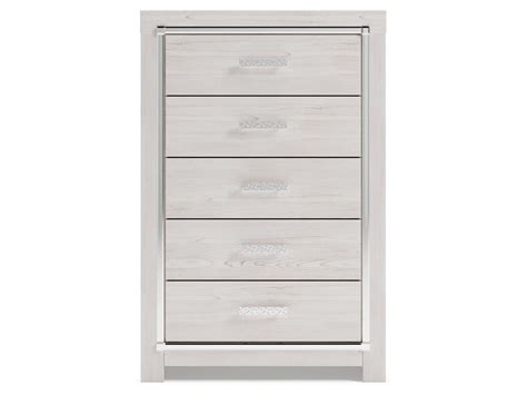 Signature Design By Ashley Altyra Five Drawer Chest In White B2640