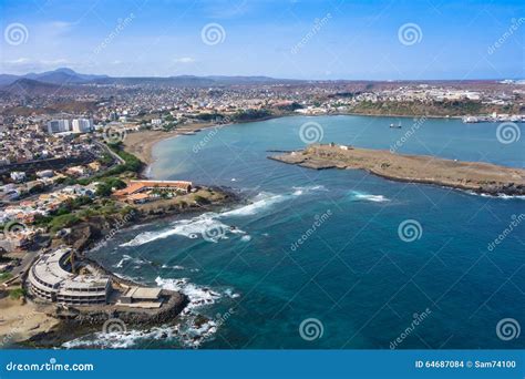Vista Aérea De La Ciudad Del Praia En Santiago La Capital De Cabo