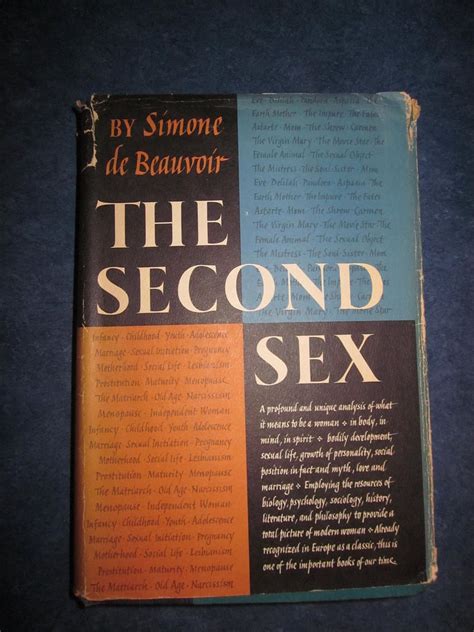 Second Sex Beauvoir Simone De Hm Parshley 9780394444154 Amazon