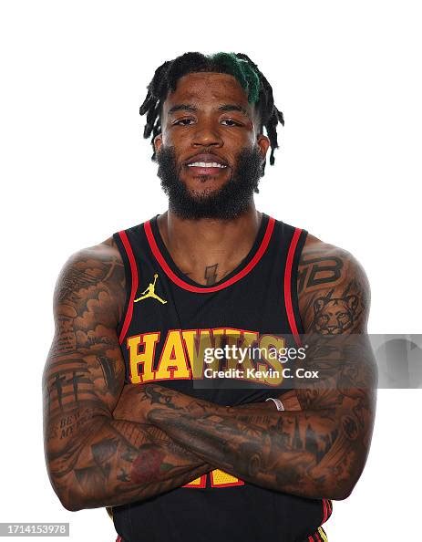 Saddiq Bey Of The Atlanta Hawks Poses For Portraits During Media Day