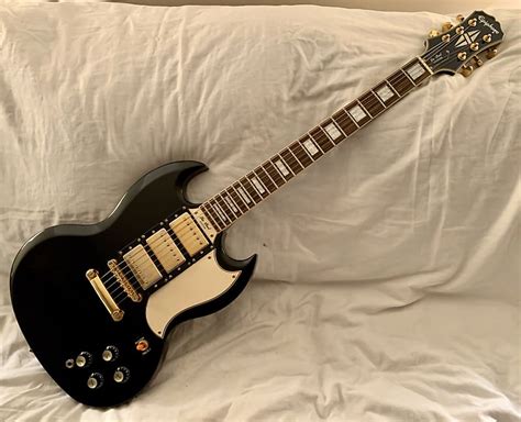 Epiphone G400 Sg Custom Black Beauty 3 Pickup Reverb