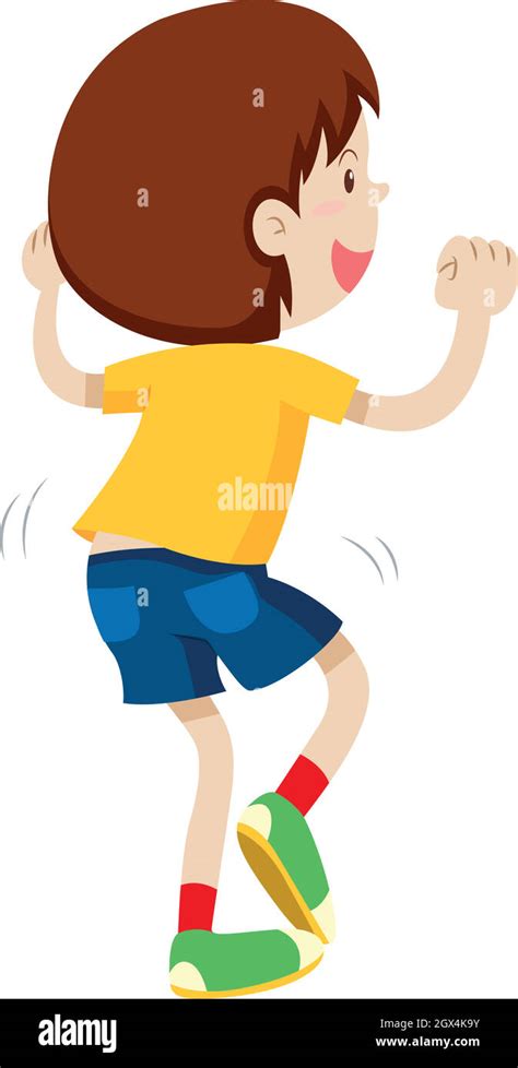 Little Boy Dancing Alone Stock Vector Image And Art Alamy