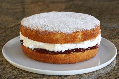 Queen Cake With Whipped Cream And Jam Filling Recipe