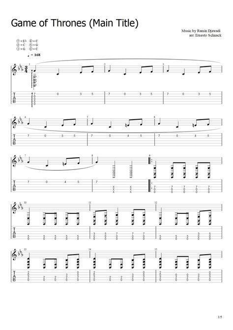 Game Of Thrones Tab Ernesto Schnack