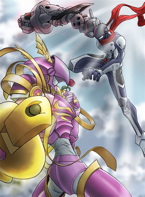 Lordknightmon And Justimon Digimon Drawn By Laserakirawai Danbooru