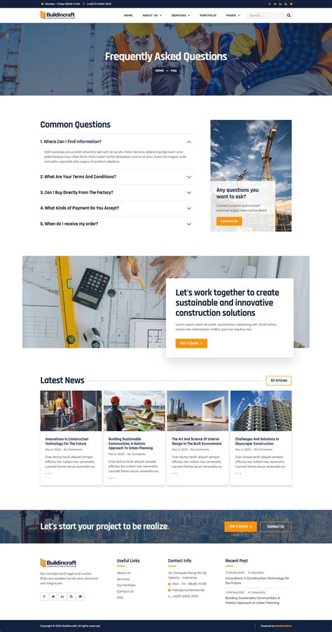 Buildincraft Construction And Building Elementor Template Kit By Moxcreative