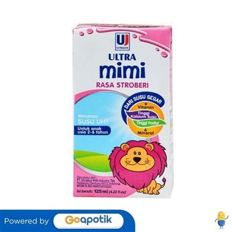 Jual Ultra Mimi Susu Uht Rasa Strawberry 125 Ml Tetrapak Shopee Indonesia
