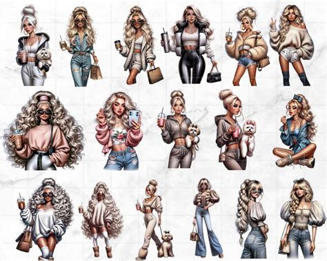33 Blonde Boss Babe Png Bundle Bombshell Empowerment Motivational Boss
