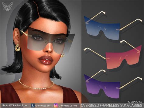 Oversized Frameless Sunglasses Giuliettasims On Tumblr