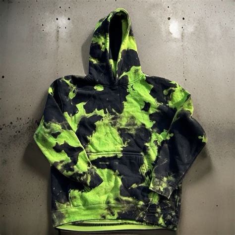 Youth Tie Dye Hoodie ~ Green And Black Sweater Tie Dye Sweatshirt