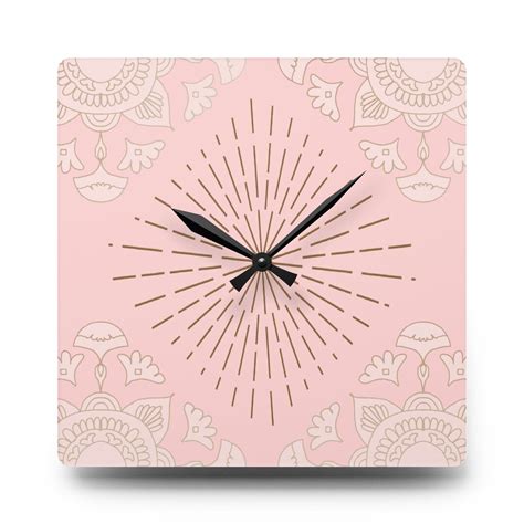 Girly Wall Clock Boho Clock Small Wall Clock 1075 Etsy