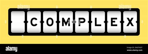 Black Color In Word Complex On Slot Banner With Yellow Color Background