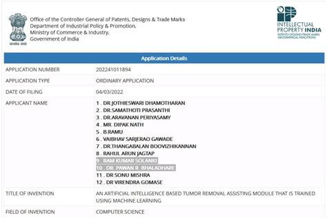Dr Ram Kumar Solanki On Linkedin My Fourth Patent Published Today 👍