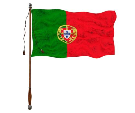 Bandera Nacional De Portugal Fondo Con Bandera De Portugal Foto Premium