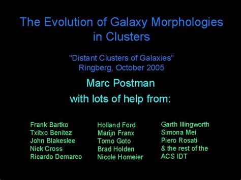 The Evolution Of Galaxy Morphologies In Clusters Distant