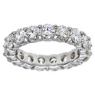 14k White Gold Shared Prong Eternity Band W16diams445ctw Vs Si H I