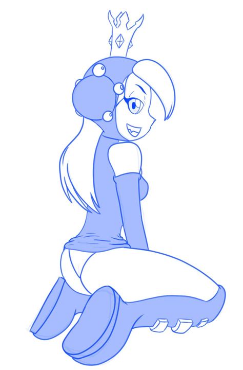 Rule 34 1girls Crown Kazecloud Kneeling Looking At Viewer Mario Series Mario Tennis Sketch