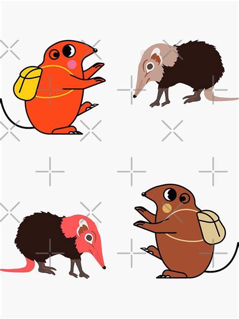 Elephant Shrew Meme Pack Sticker By Siyaforshort Redbubble