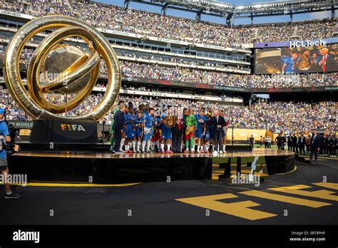President Donald J Trump Presents The Fifa Club World Cup Trophy To