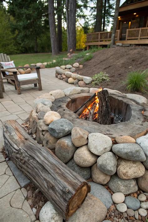 17 Stunning River Rock Fire Pit Ideas