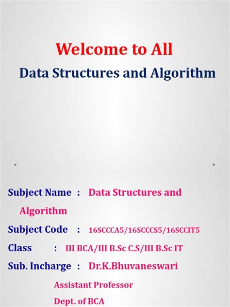 Welcome To All Data Structures And Algorithm Pdf Applied Mathematics Computer Data