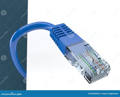 Network Cable Stock Illustration Illustration Of Plug 92550920