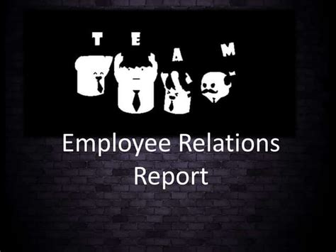 Employee Relations Report Ppt