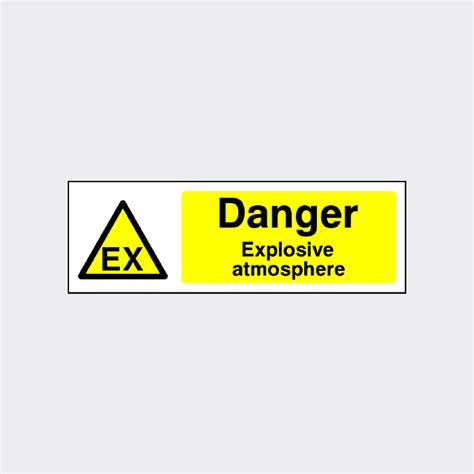 Danger Explosive Atmosphere Sign Durable Hazard Signage