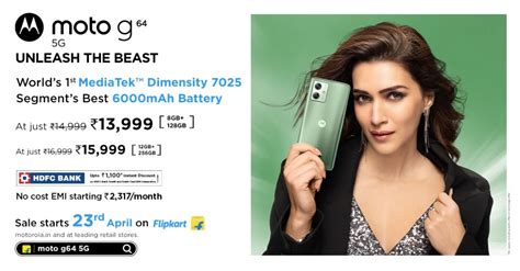 Motorola Launches Moto G64 5g Featuring The Worlds 1st Mediatek