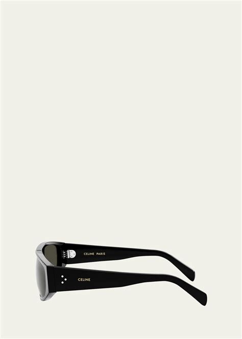 Celine Mens Animation Acetate Rectangle Sunglasses Bergdorf Goodman