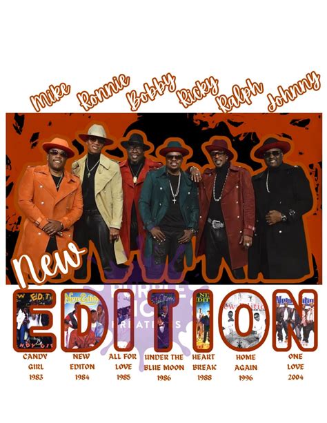 New Edition Album Cover Png Clothing Tumbler Journal Cake Topper