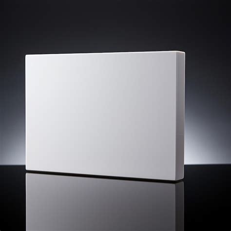 Premium Photo White Rectangular Ceramic Tile On Reflective Surface