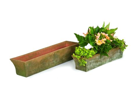Aged Rectangular Mimi Planter Campo De Fiori