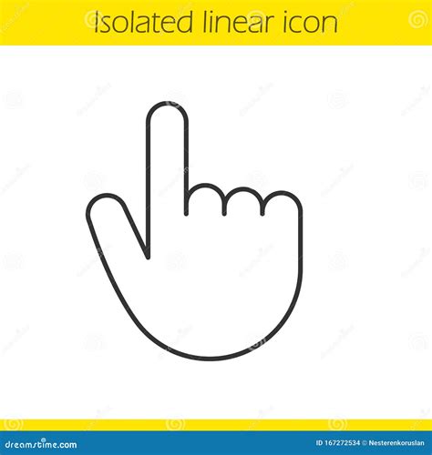 Attention Hand Gesture Linear Icon Stock Vector Illustration Of Mono