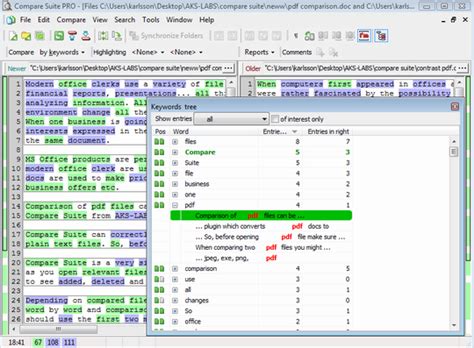 Compare Docs Compare Suite