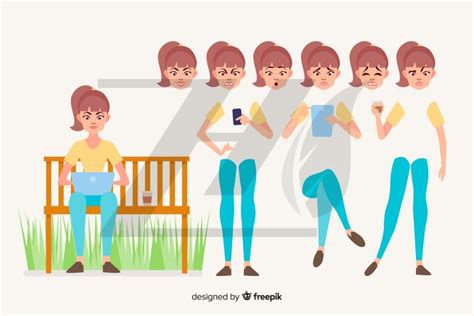 دانلود وکتور کاراکتر کارتونی دختر دانشجو دانلود رایگان فایل لایه باز