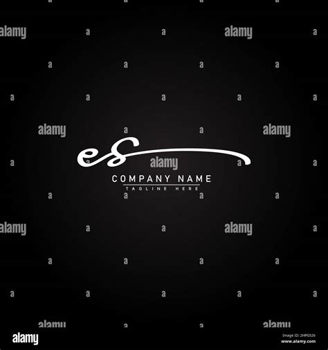 Initial Letter Es Logo Hand Drawn Signature Logo Vector Logo Template For Business Name