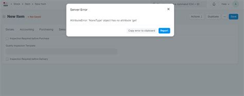 Error While Creating A Item User Forum Frappe Forum