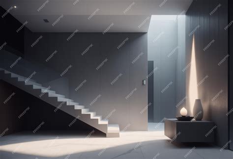 Interior Moderno Salón Vacío Ilustración De Render 3d Interior Moderno Salón Vacío Render 3d