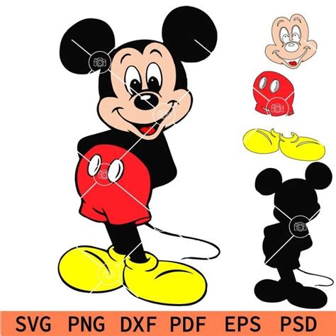 Layered Happy Mickey Mouse Svg Happy Mickey Mouse Hands Behind Svg