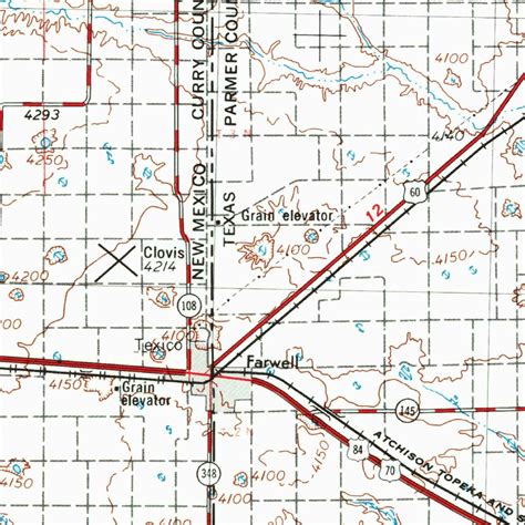 Clovis Nm Tx 1954 250000 Scale Map By United States Geological
