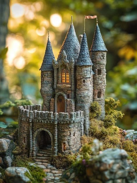 Miniature Castle Flag Premium Ai Generated Image
