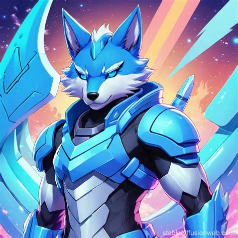Furry Protogen Icon In Pastel Blue Stable Diffusion Online