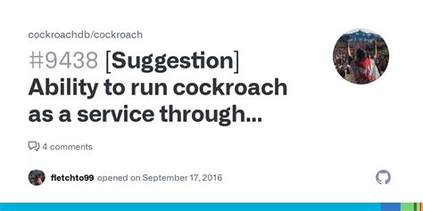Suggestion Ability To Run Cockroach As A Service Through Homebrew · Issue 9438 · Cockroachdb
